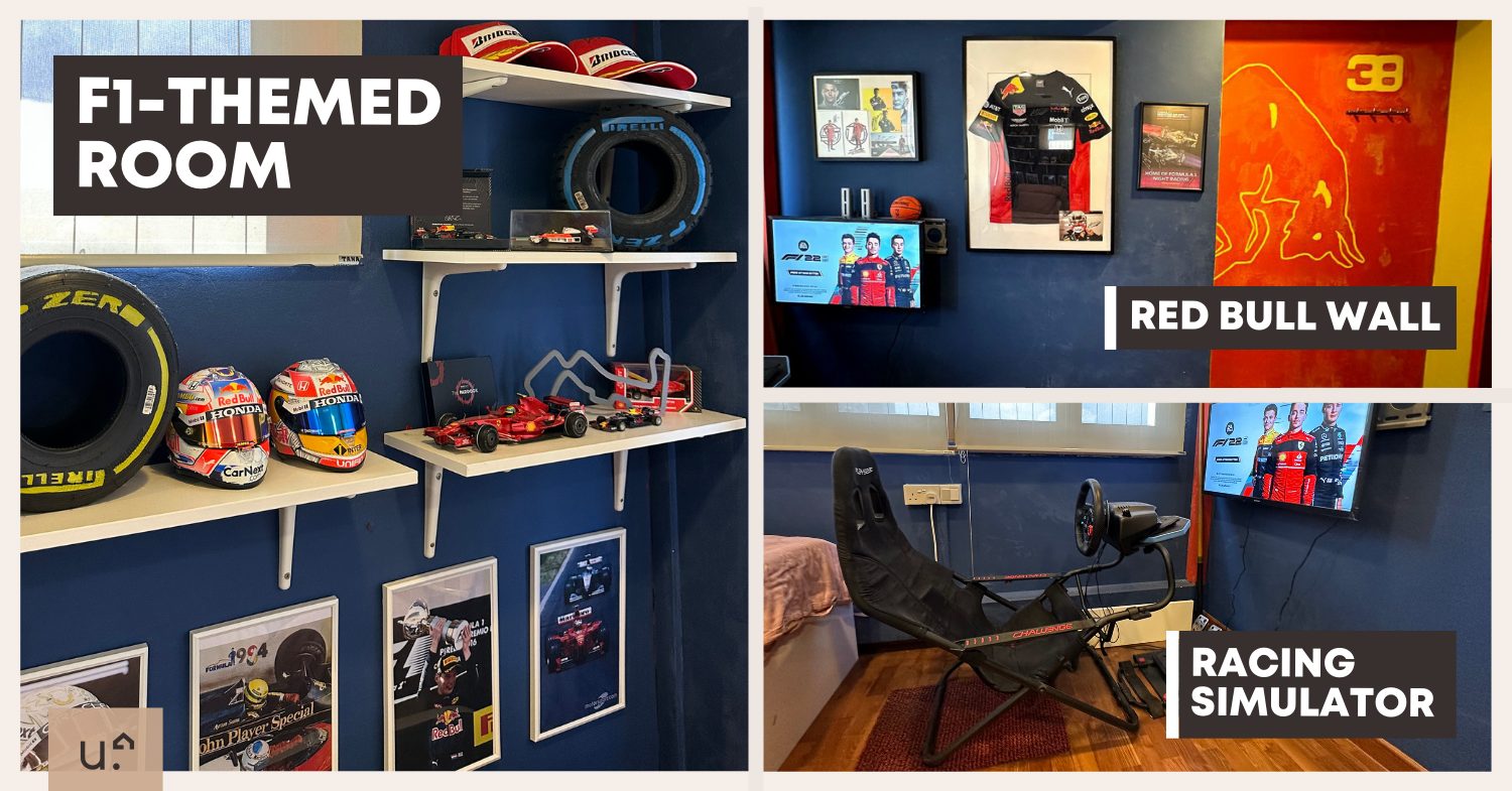 This Singaporean DIY His Bedroom Into An F1 Haven