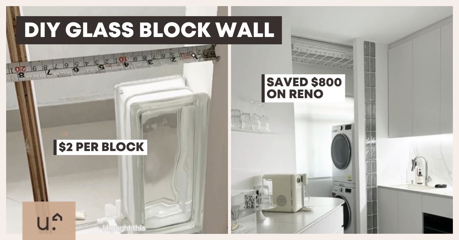 DIY Glass Block Wall In An HDB Flat And Saved $800