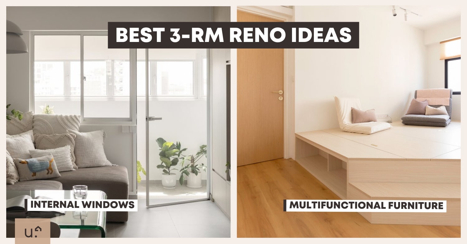8 Most Unique Space-Saving 3-room HDB Renovations