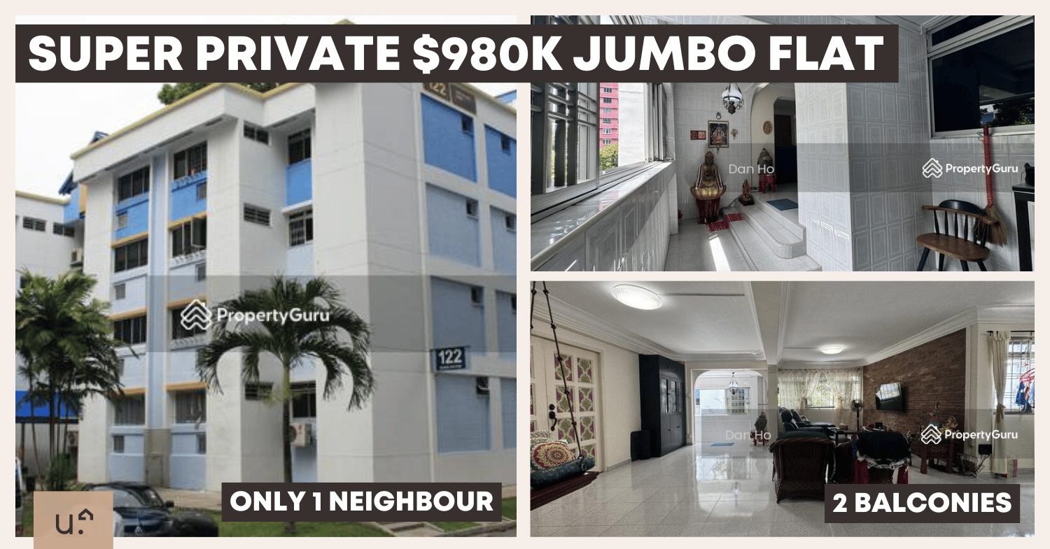Super Private Marsiling Rise Jumbo Flat Listed For $980K