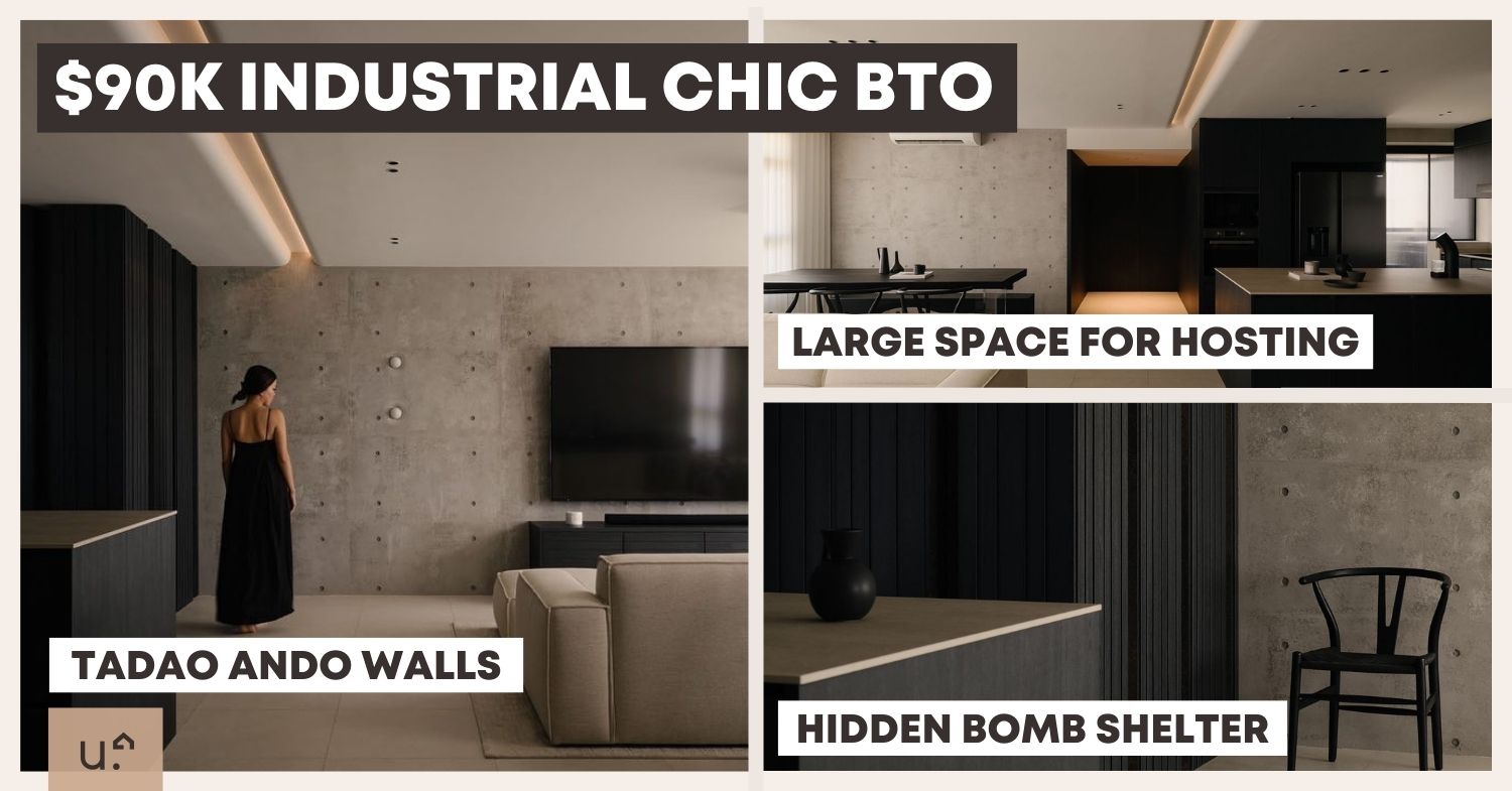 Raw Concrete & Black Make This $90K BTO Reno A Study In Modern ...